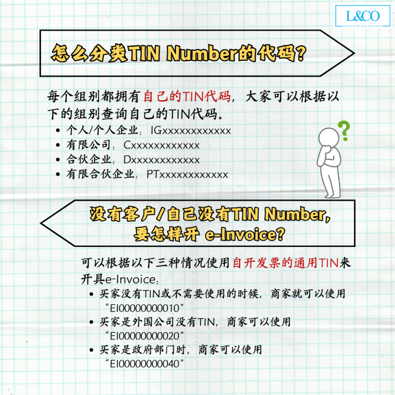 税务识别码 (TIN) | L & Co Accountants