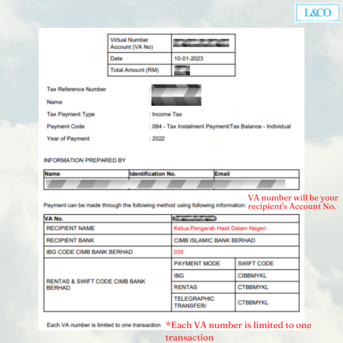 How to generate VA number via LHDN e-TT system ? - L & Co