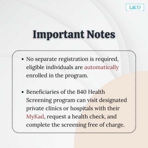 PeKa B40 Healthcare Scheme - L & Co Accountants