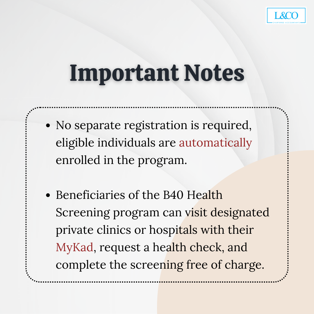 PeKa B40 Healthcare Scheme - L & Co Accountants