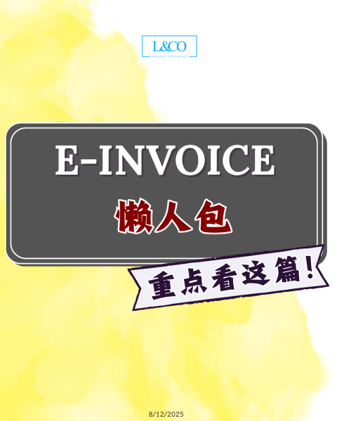 E-Invoice 最新更新懒人包-L&Co Accountants